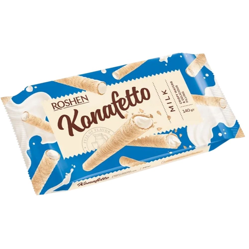 Roshen Konafetto Wafer Rolls with Chocolate Hazelnut Cream 140g ...